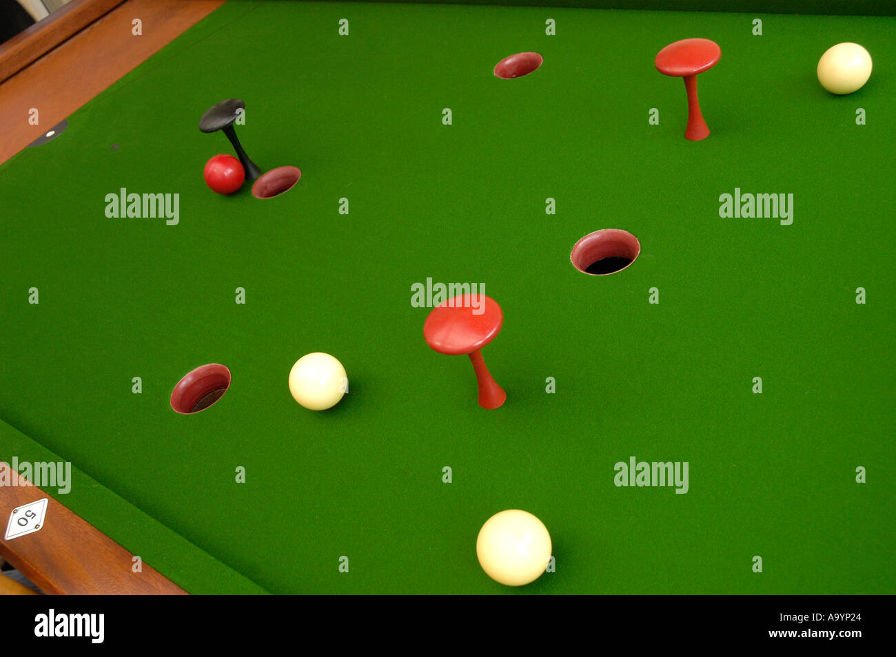 Bar billiards table Stock Photo - Alamy