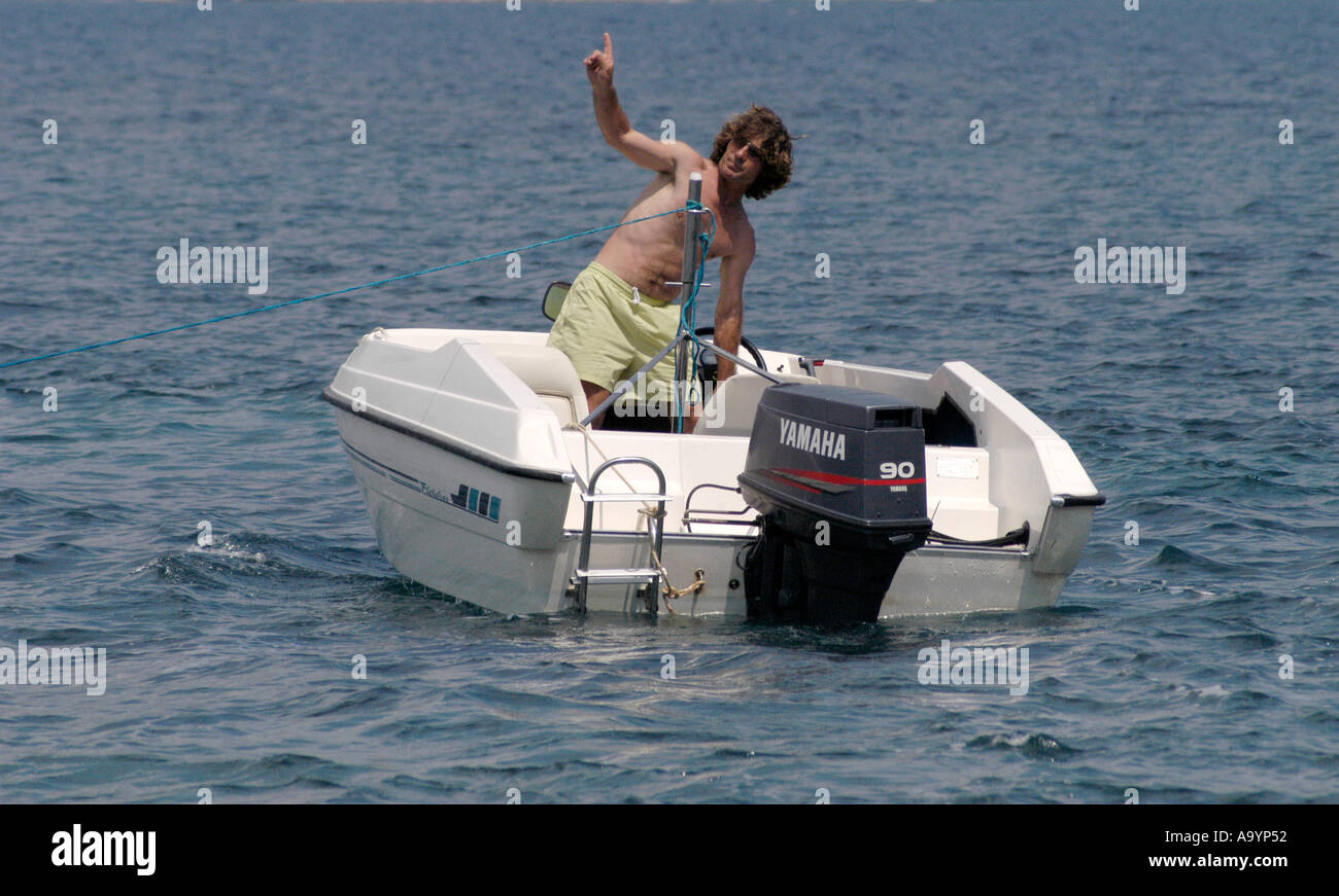 power boat and rider Stock Photo - Alamy