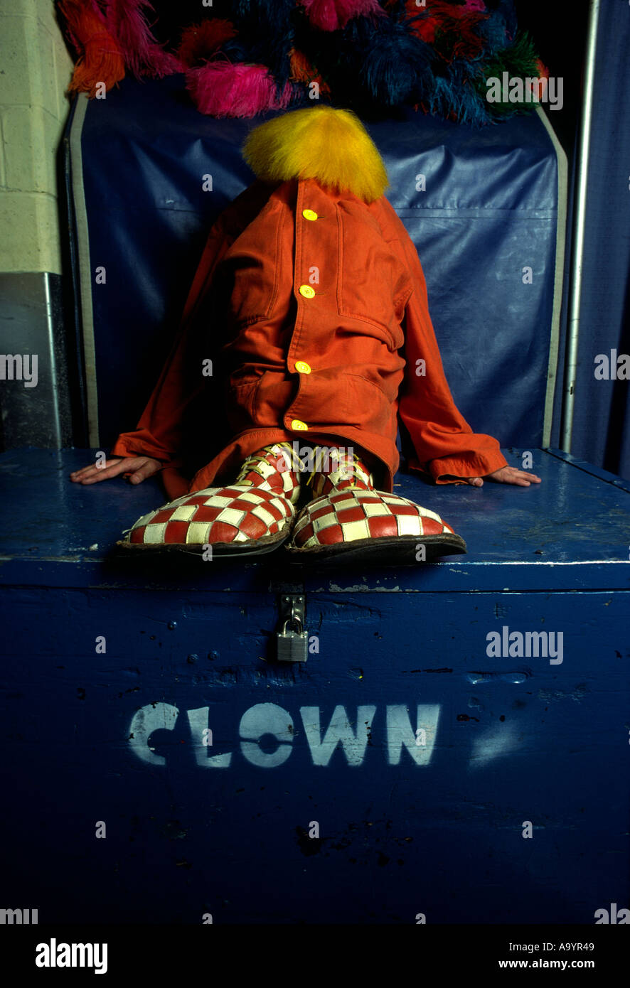 A circus clown poses for the camera between performances Stock Photo ...