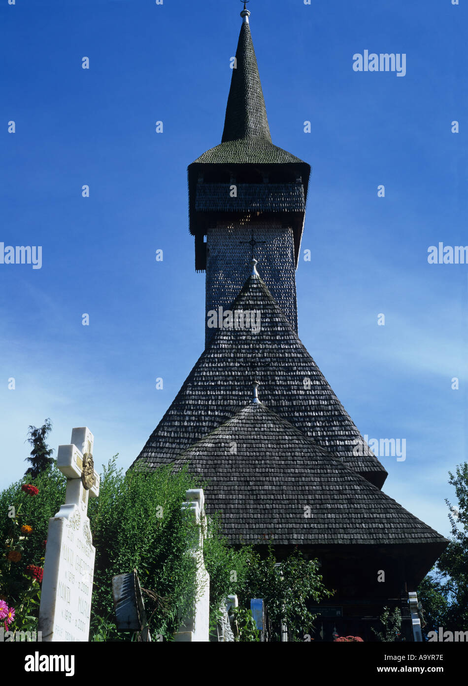 Traditional Wooden Church Botiza Romania Stock Photo - Alamy