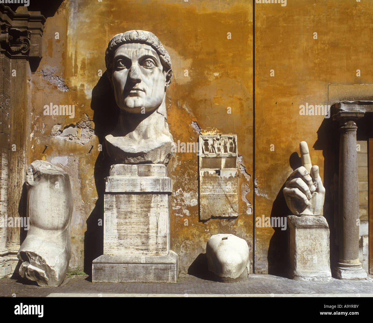 FRAGMENTS OF CONSTANTINE II STATUE MUSEO CAPITOLINI CAMPIDOGLIO ROME ...