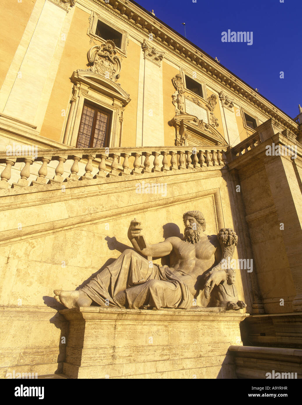 RECLINING STATUE TIBERINO ROMAN RIVER GOD PALAZZO SENATORIO PIAZZA DEL ...