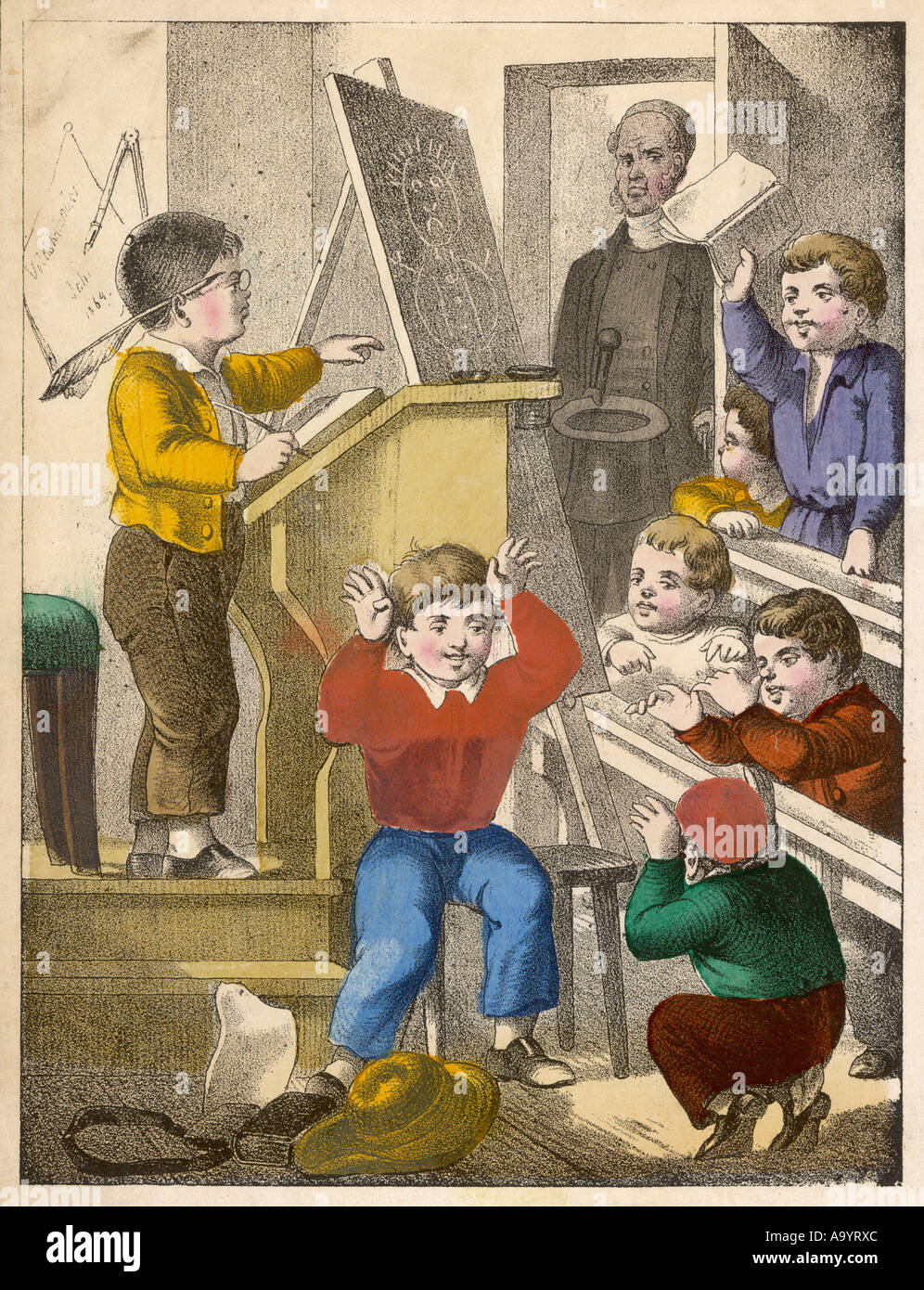 Boys In Trouble School Stock Photo - Alamy