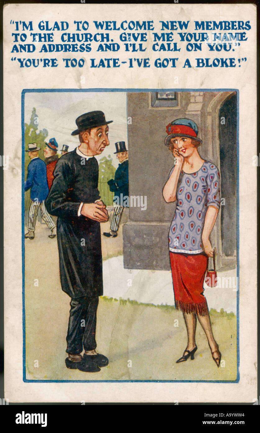 Comic Sex Vicar 1920s Stock Photo - Alamy