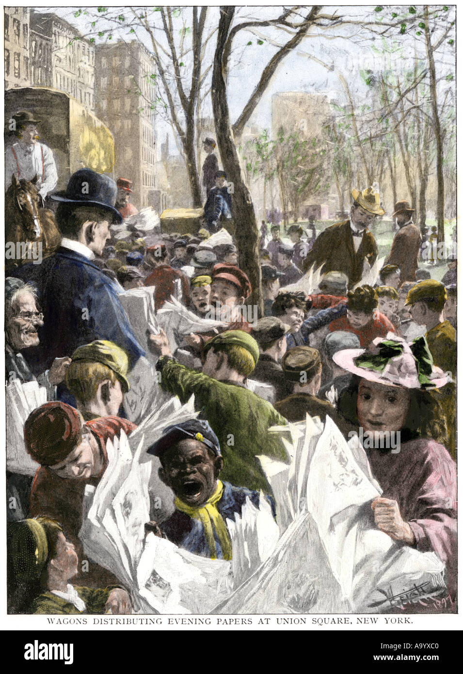 New york newsboys 19th century hi-res stock photography and images - Alamy