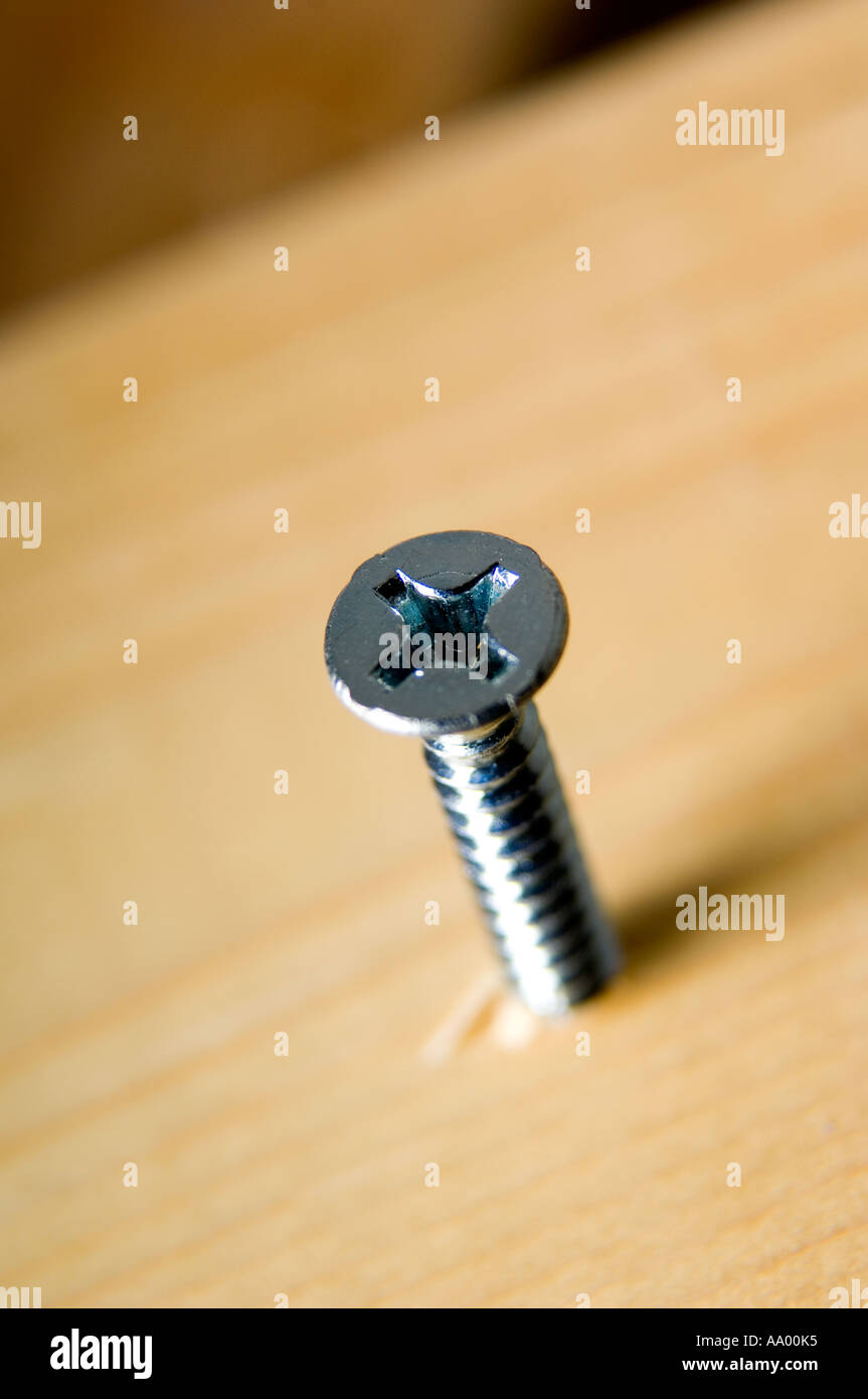 Screw in wood hi-res stock photography and images - Alamy