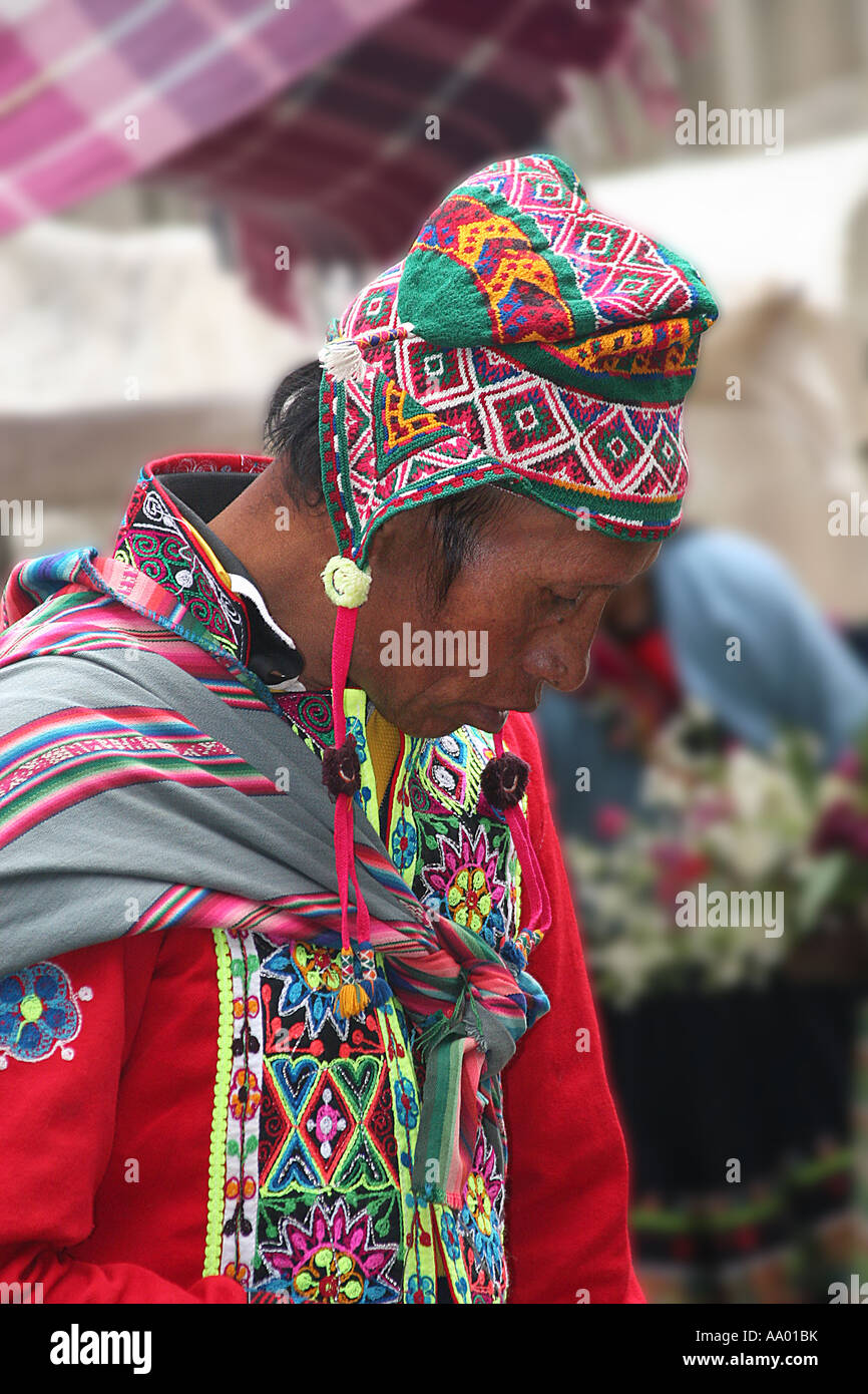 Traditional Bolivian man, peasant, campesino wearing self made ...