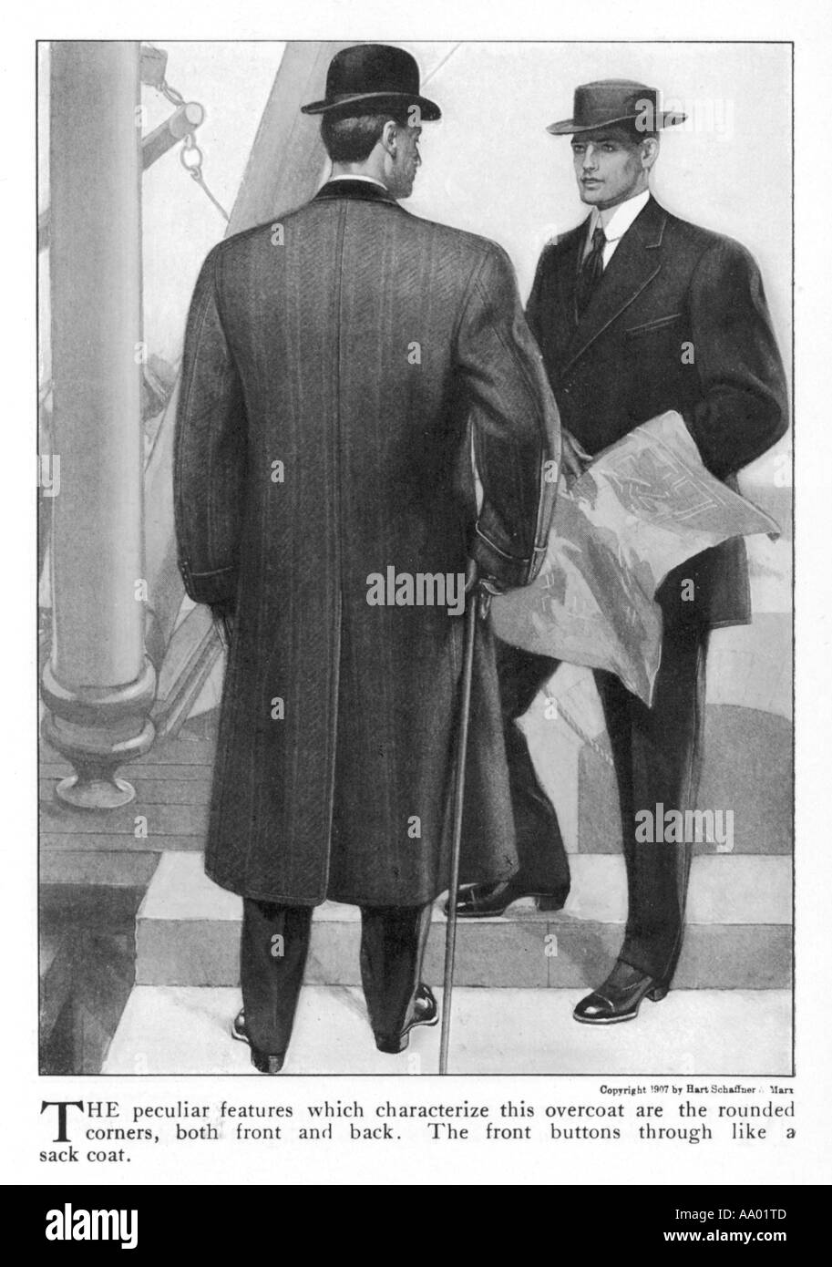 Overcoat Back View 1907 Stock Photo - Alamy