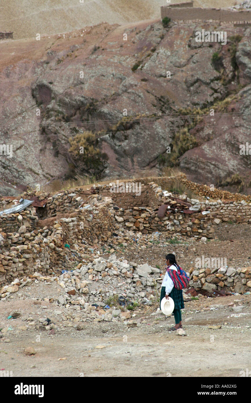 Traditional Bolivian Woman in Llallagua, Potosi Stock Photo - Alamy