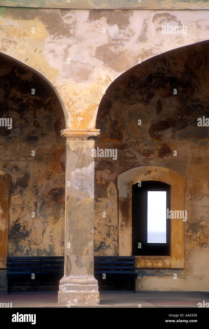 Inside El Morro fortress in San Juan Puerto Rico Caribbean Stock Photo ...