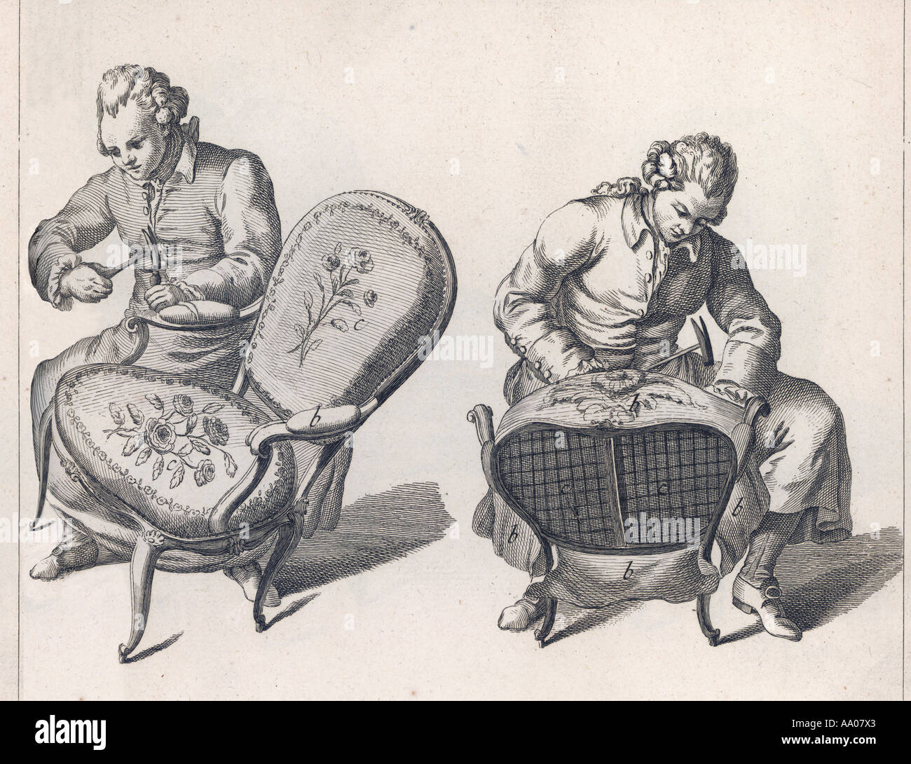 Chair Making C1760 Stock Photo - Alamy