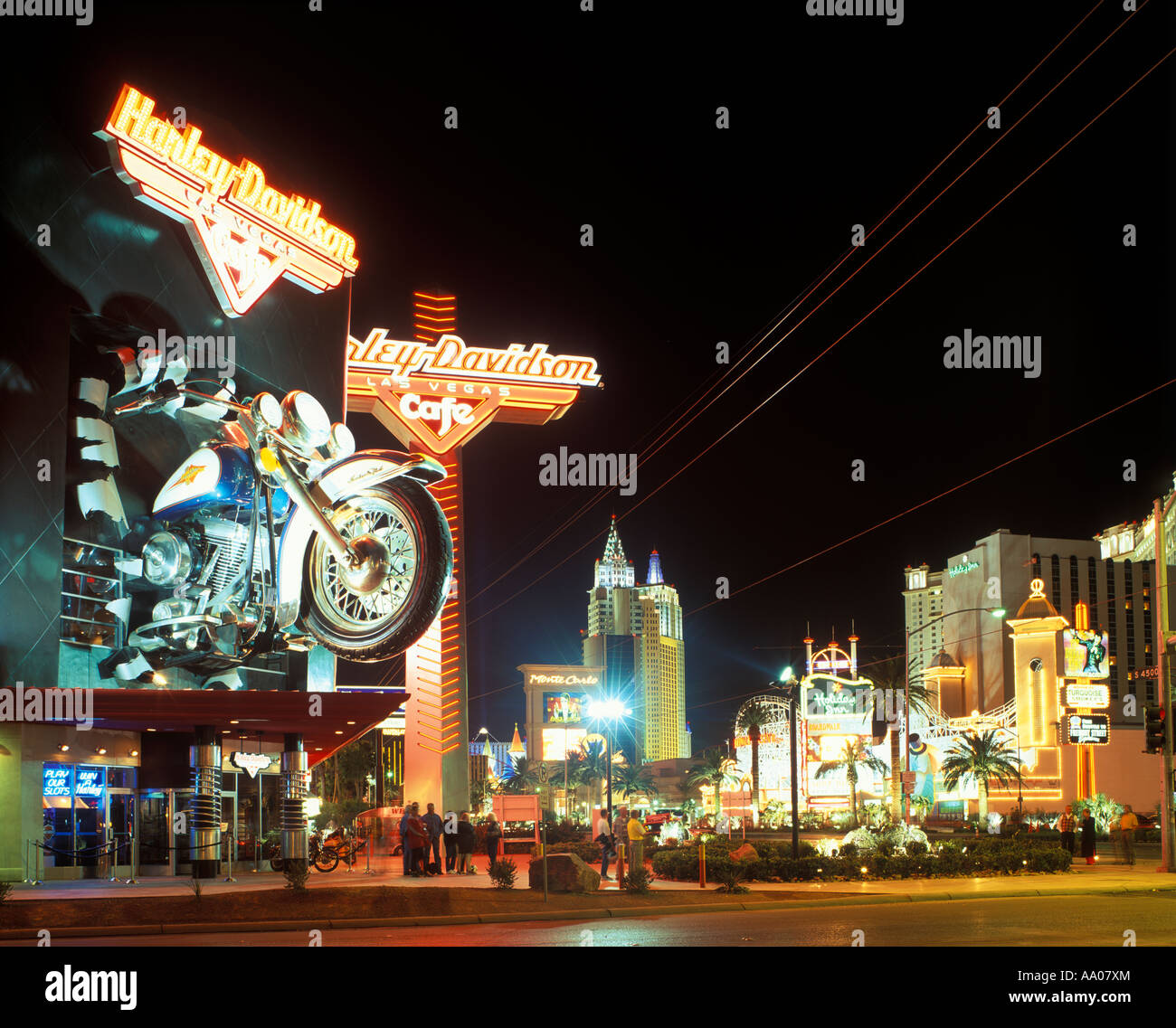 HARLEY DAVIDSON MOTORCYCLE CAFE SIGN THE STRIP LAS VEGAS NEVADA USA ...