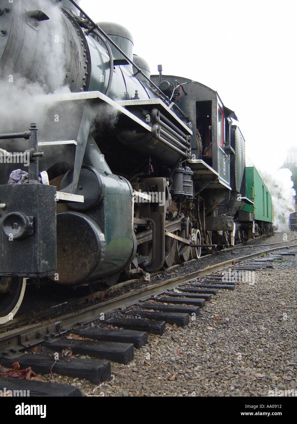 Steam trains at Elbe Washington Stock Photo - Alamy