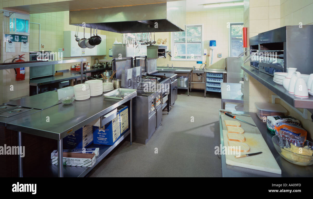 Commercial Industrial Professional Kitchen Stock Photo Alamy
