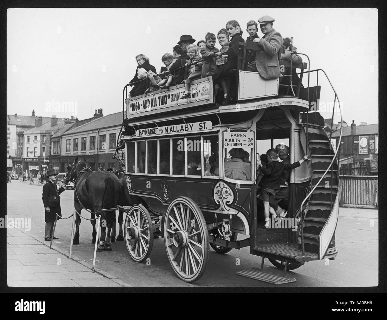 Birkenhead Horse Bus Stock Photo - Alamy
