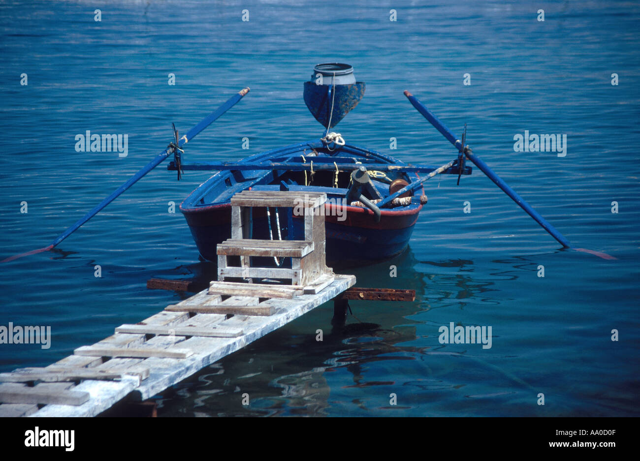 The Blue Boat Stock Photo - Alamy