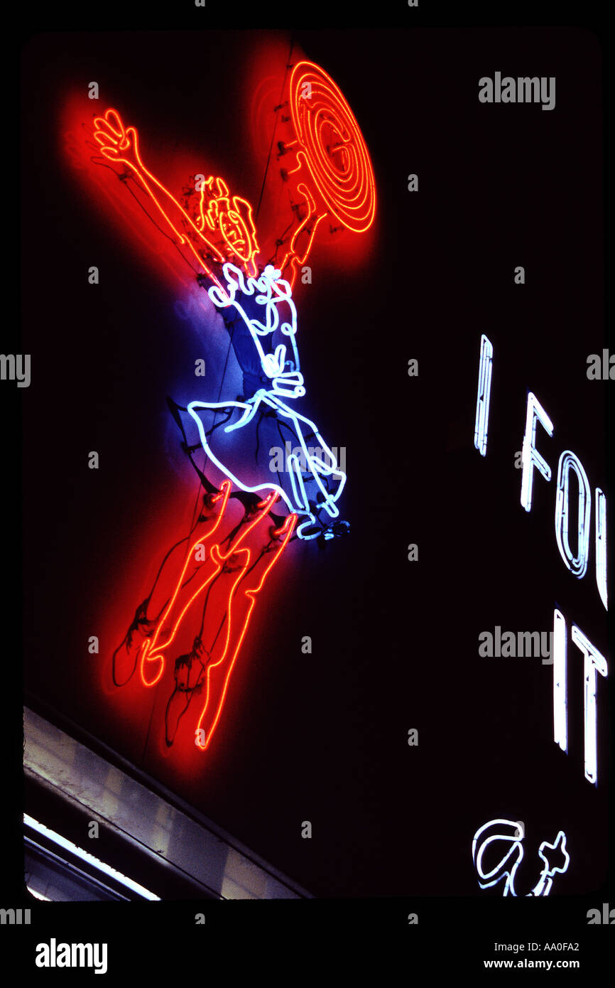 Neon Sign in Times Square Stock Photo - Alamy