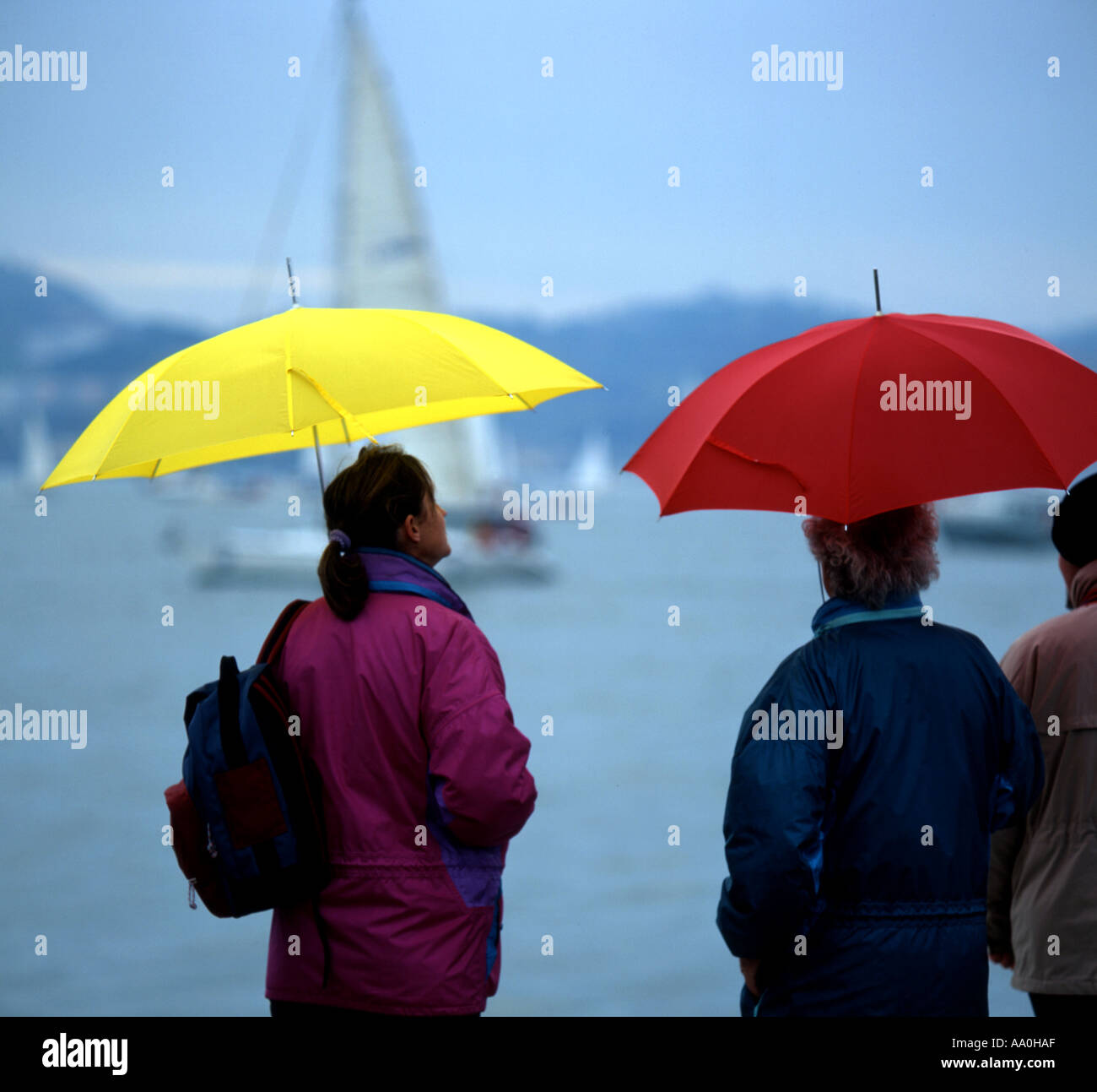 PORTUGAL Lisbon city Estremadura Province People watching a yacht ...