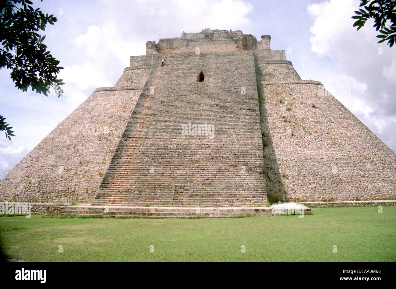 Pyramid of the Magician Uxmal Mexico Stock Photo - Alamy