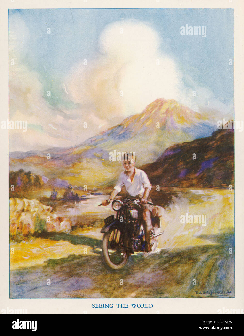 Boy Riding Motor Bike Stock Photo - Alamy