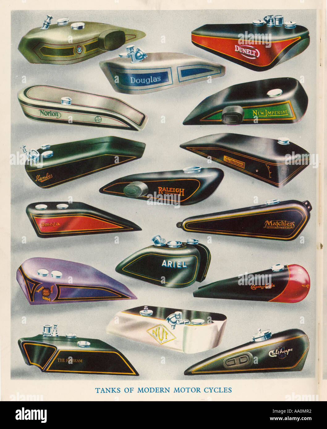 Motor Cycle Tanks 1 Stock Photo - Alamy