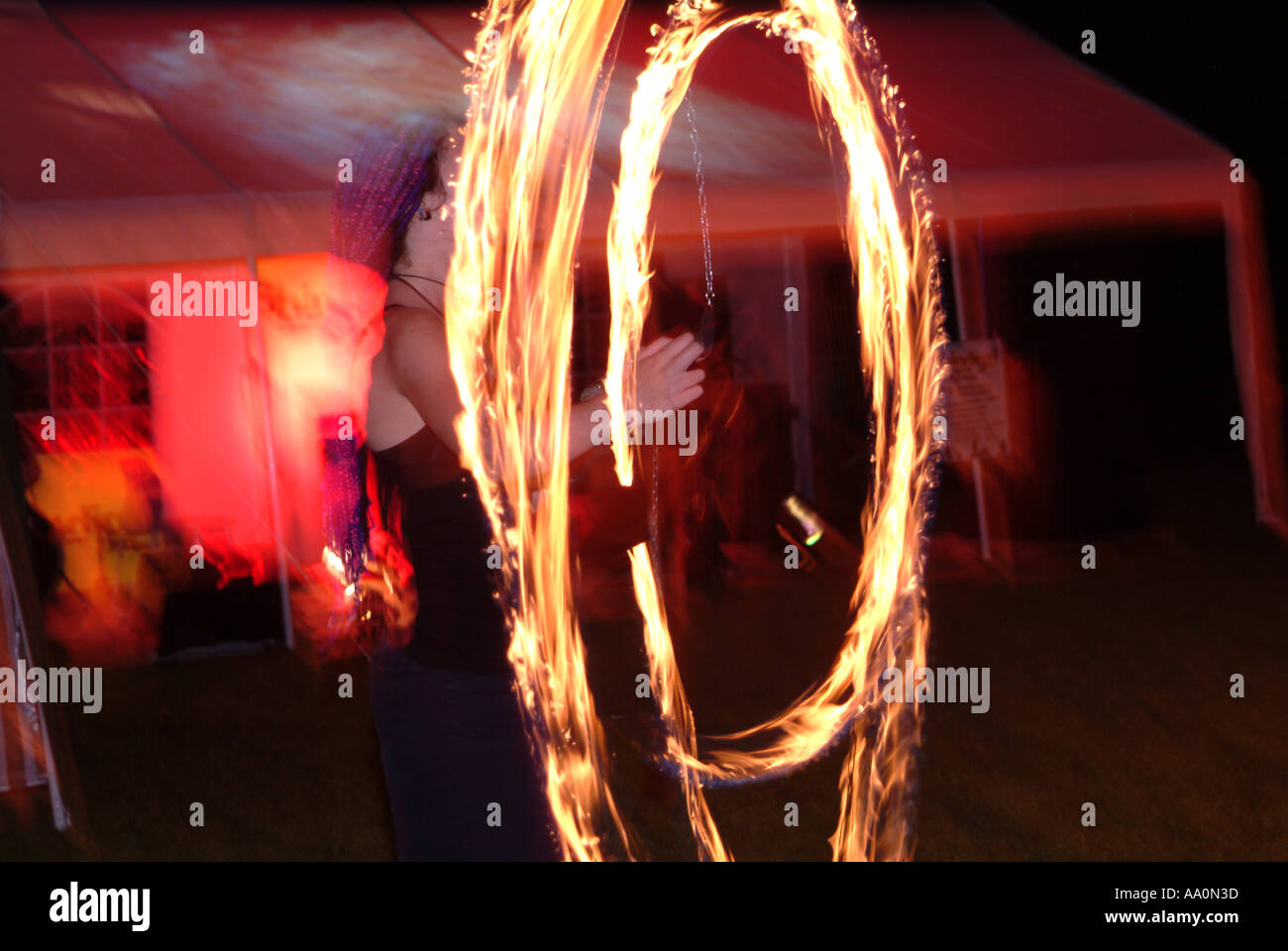 Female fire dancer Stock Photo - Alamy
