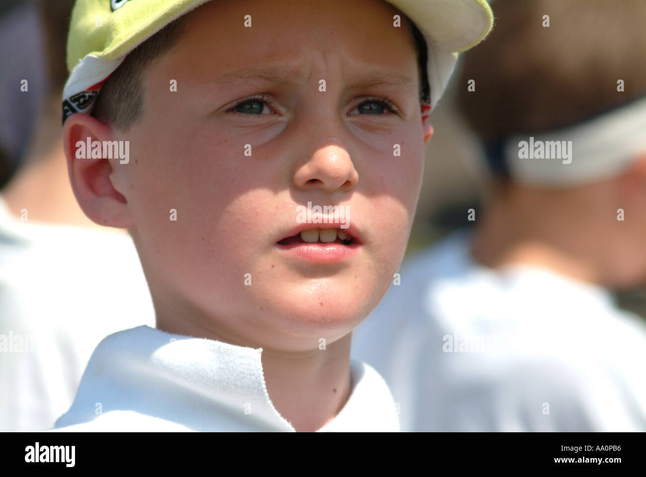 Little boy looking confused Stock Photo - Alamy