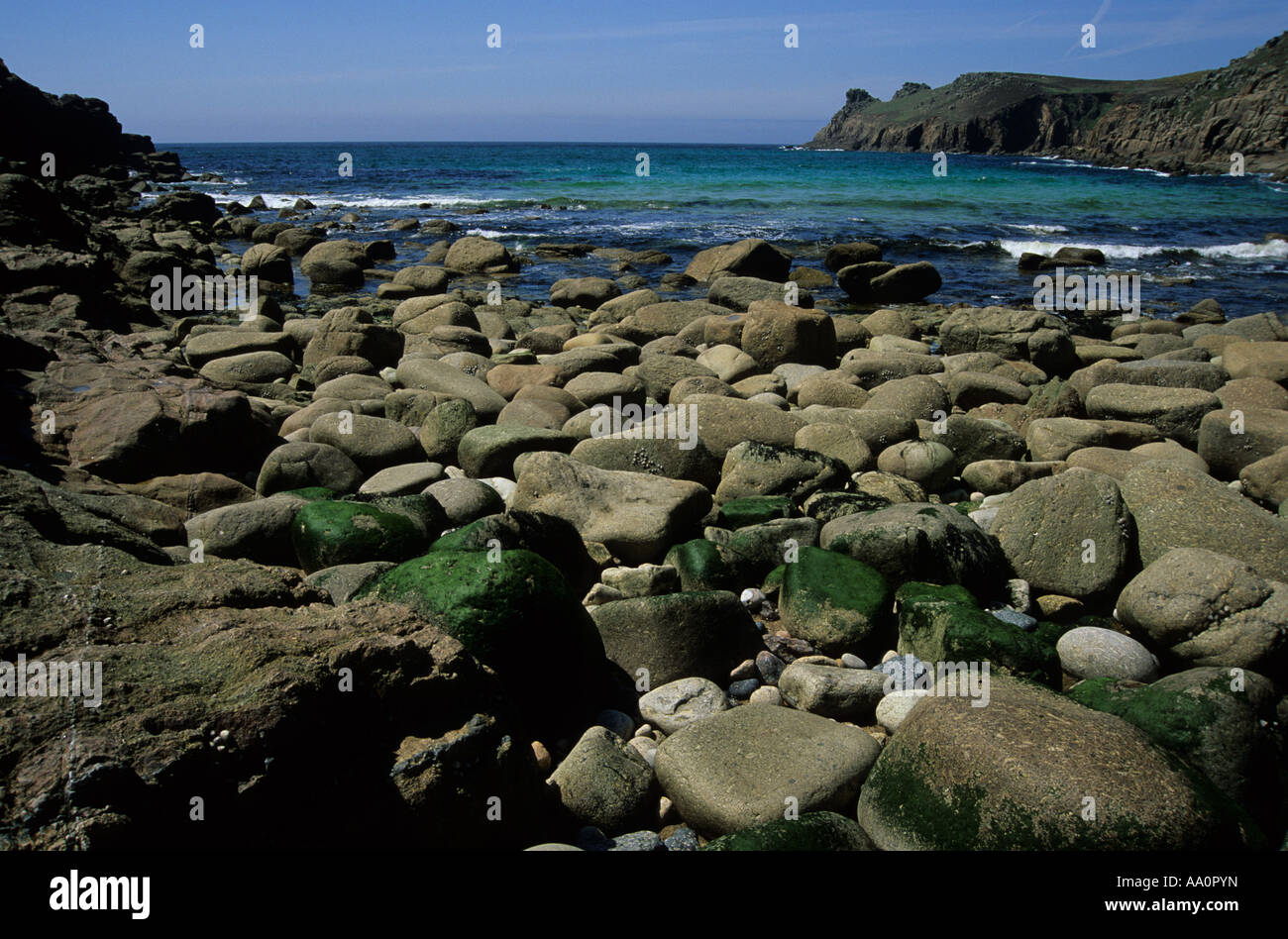 Nanjizal or Mill Bay Cornwall England UK Europe Stock Photo - Alamy