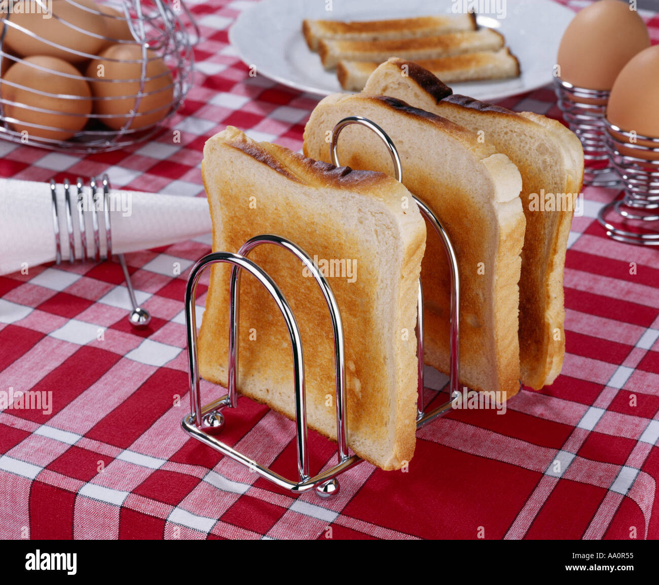 Breakfast Toast boiled eggs Stock Photo - Alamy