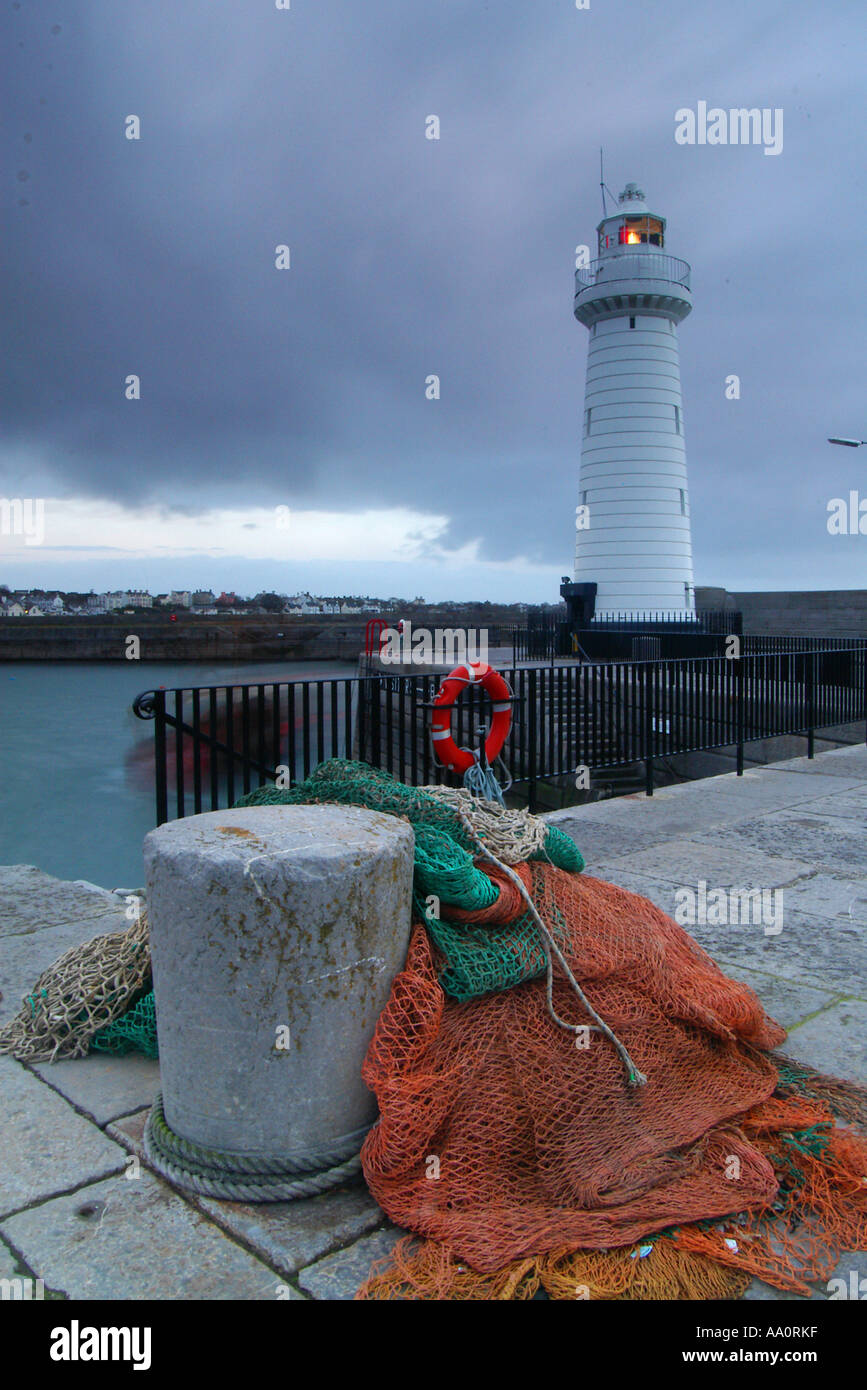 Donaghadee Harbour and Lighthouse, County Down, Northern Ireland Stock ...