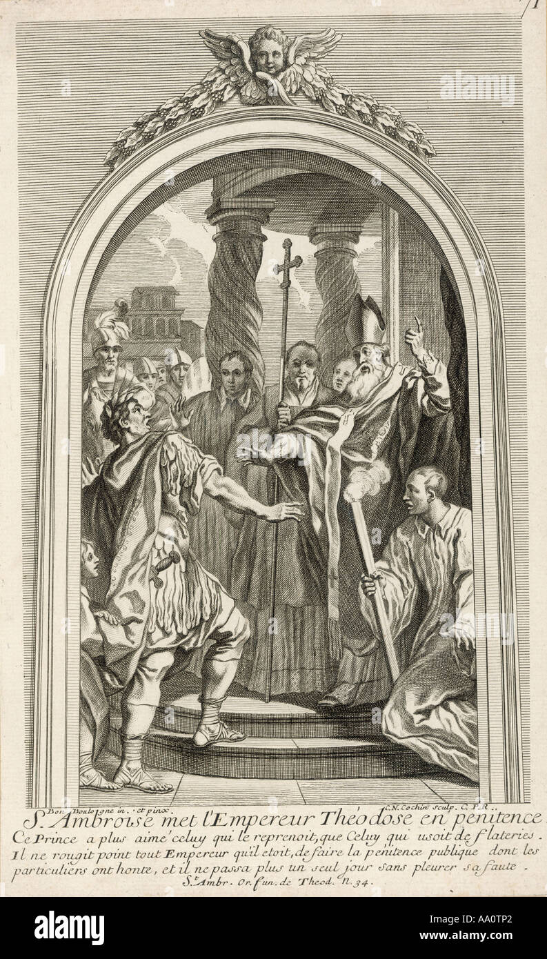 Ambrose And Theodosius Stock Photo - Alamy