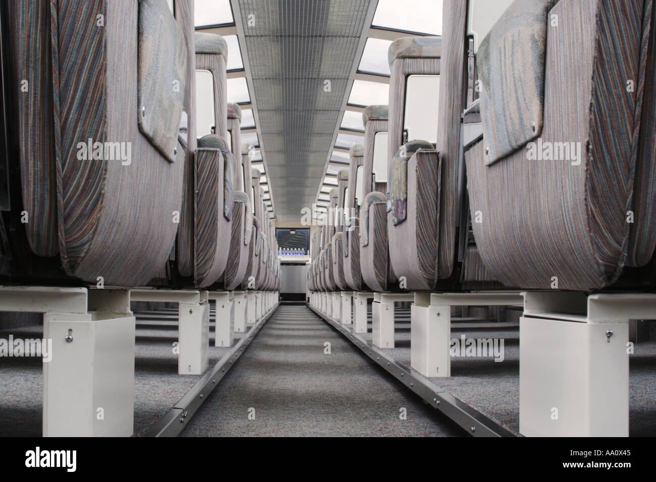 Inside of a train Stock Photo - Alamy