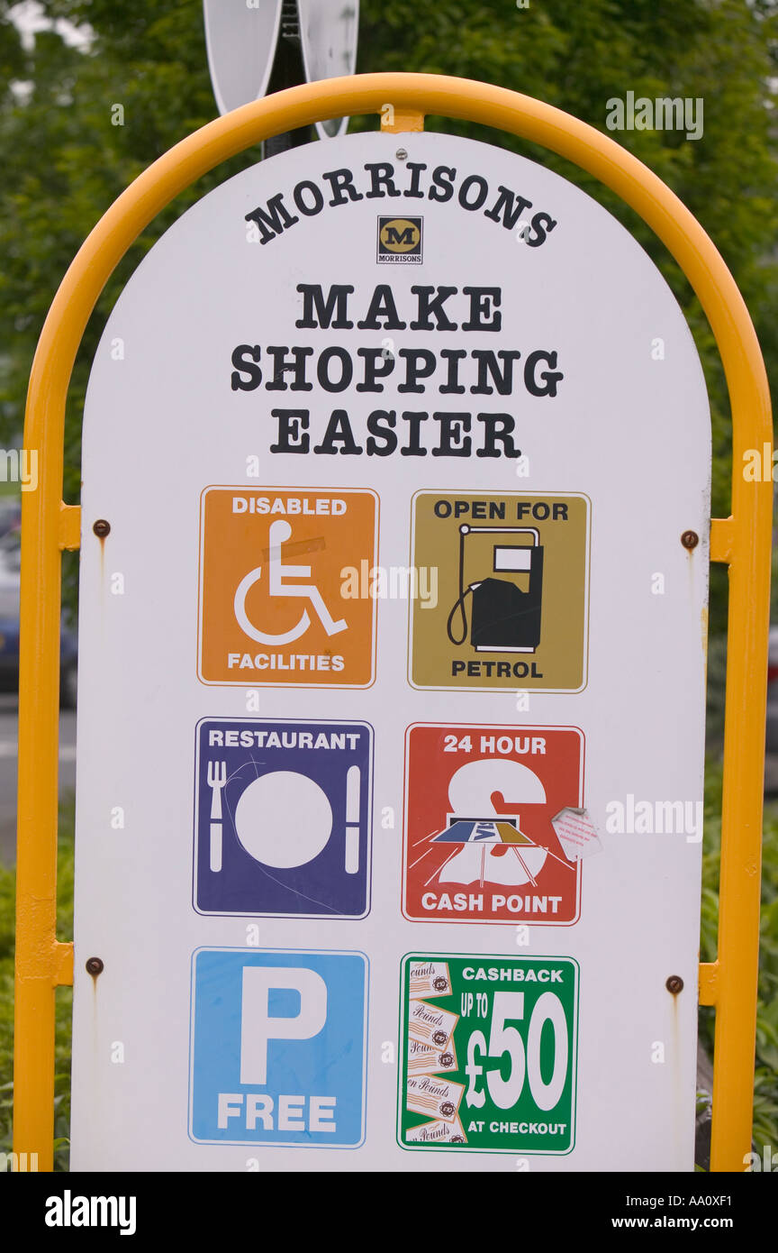 sign at Morrisons supermarket Stock Photo - Alamy