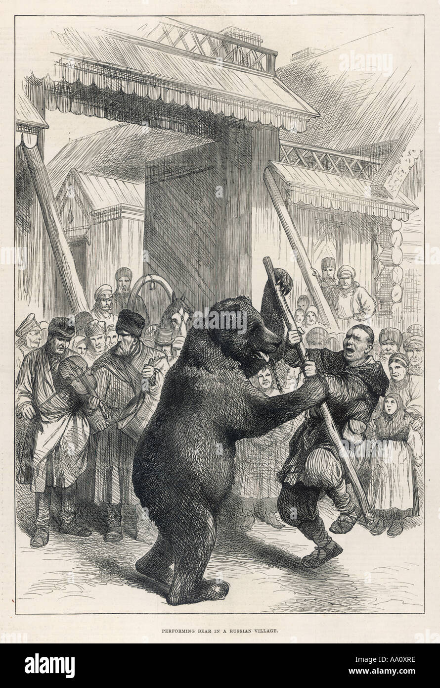 Bear Performs Fight Stock Photo - Alamy