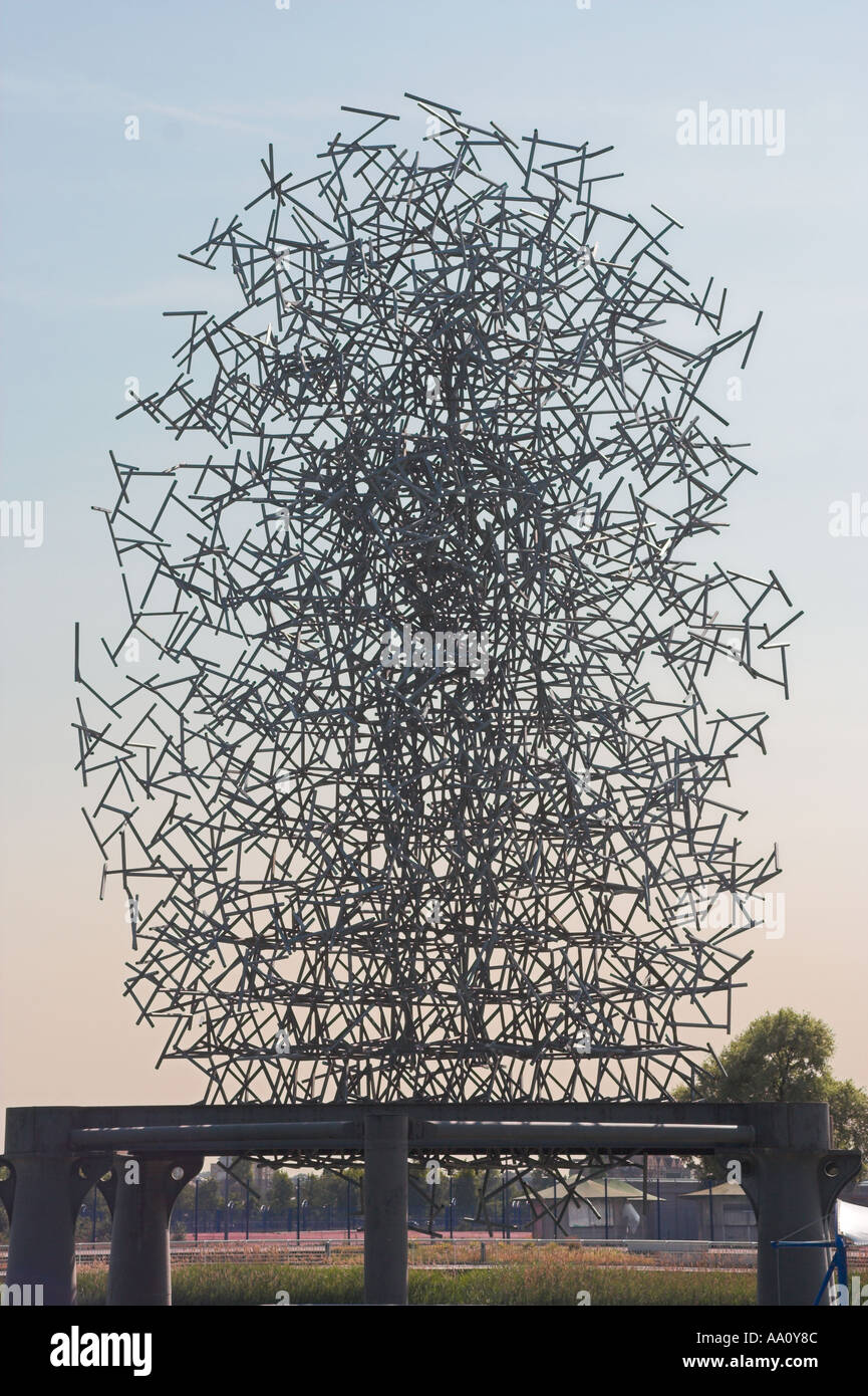 The Millennium Man metal art sculpture in Greenwich London England ...