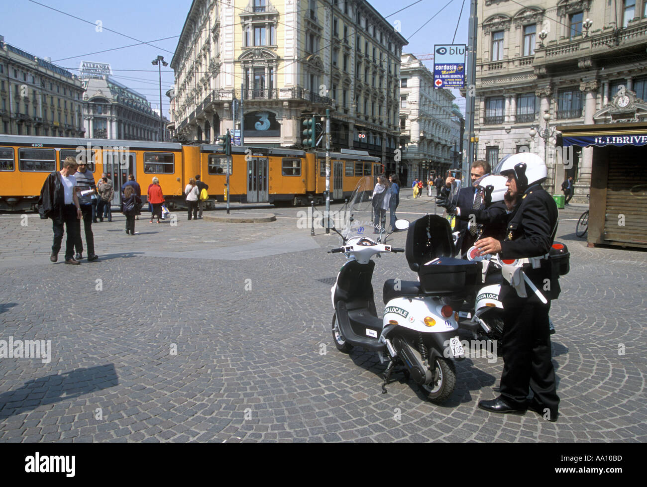 Polizia Locale Milan Italy Stock Photo - Alamy
