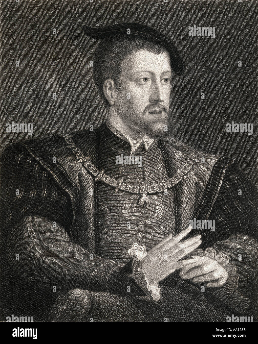 Charles V, 1500 -1558. Ruler of the Holy Roman Empire, and the Spanish ...
