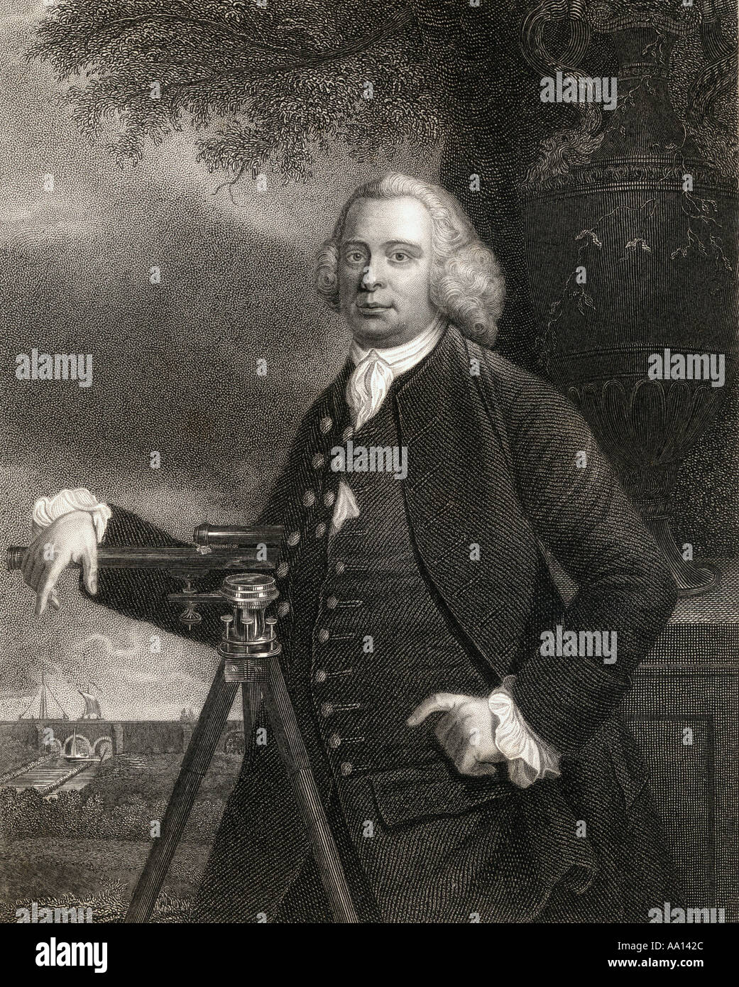 James Brindley, 1716 - 1772. English pioneer canal builder Stock Photo ...