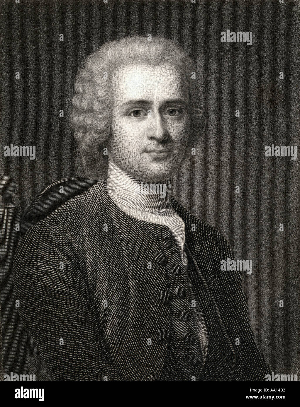 Engraving jean jacques rousseau genevan philosopher writer composer ...