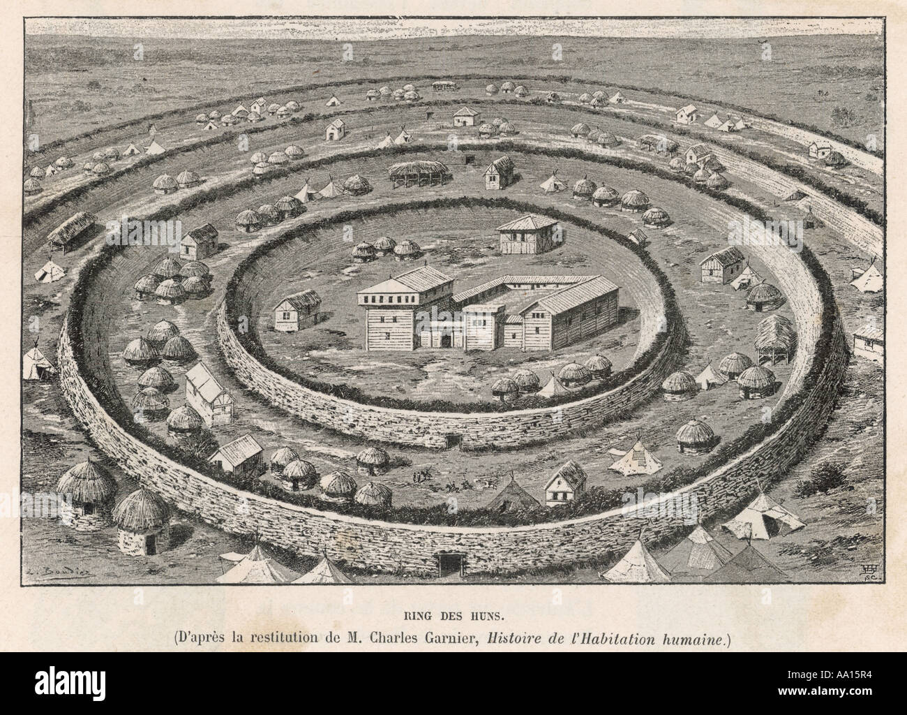 Ring shaped fortified settlement the huns hi-res stock photography and ...