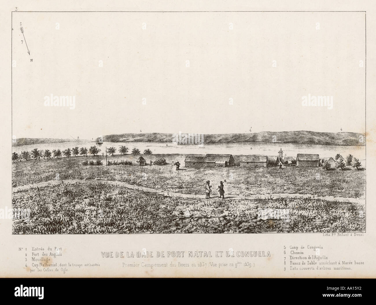 Durban In The 1840s Stock Photo - Alamy