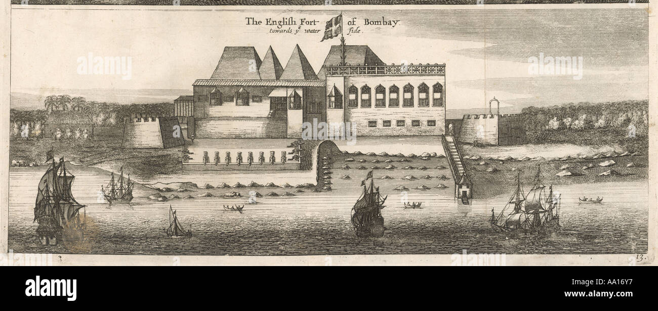English Fort At Bombay 2 Stock Photo - Alamy