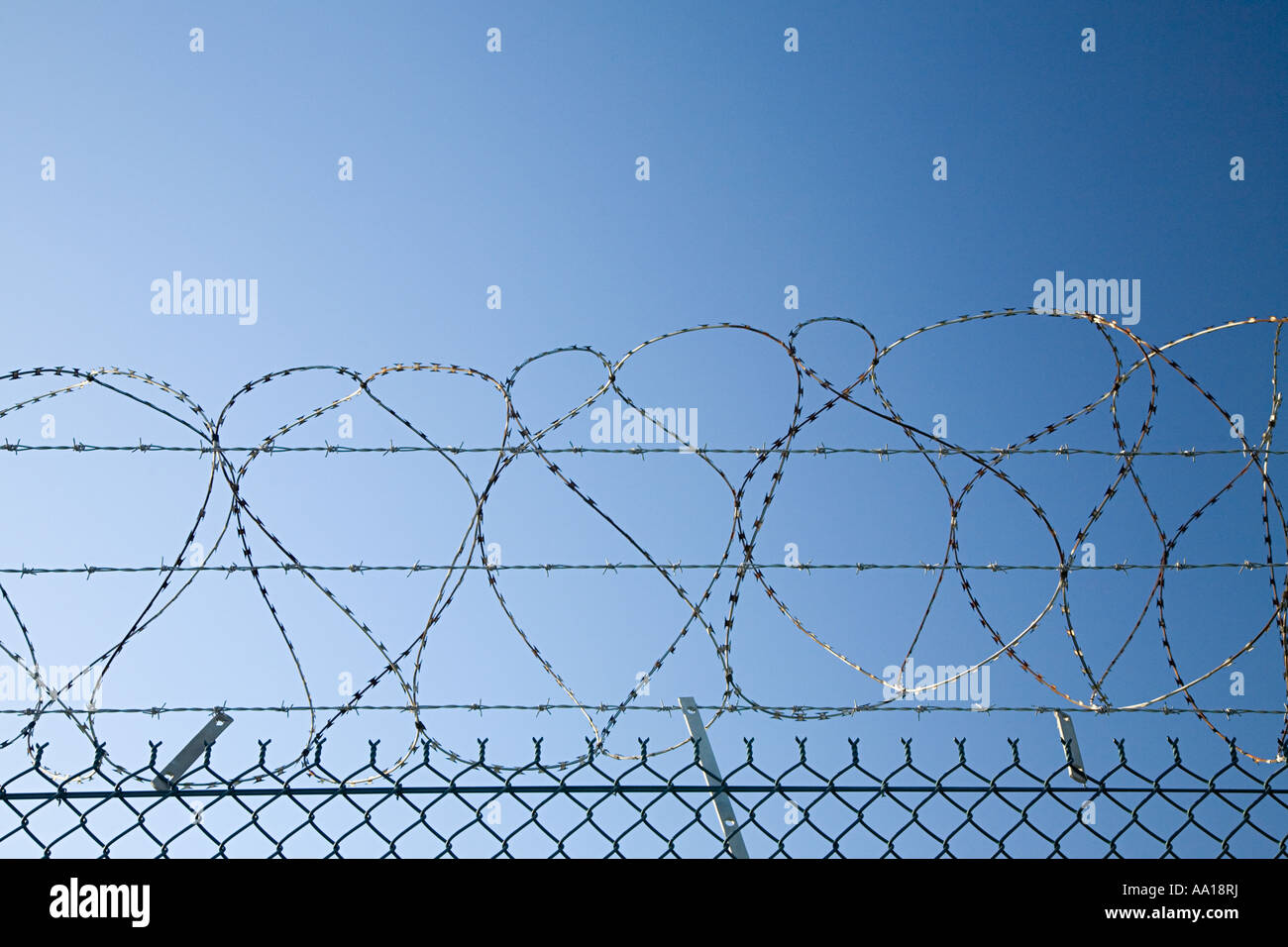 Razor wire barbed wire fence hi-res stock photography and images - Alamy