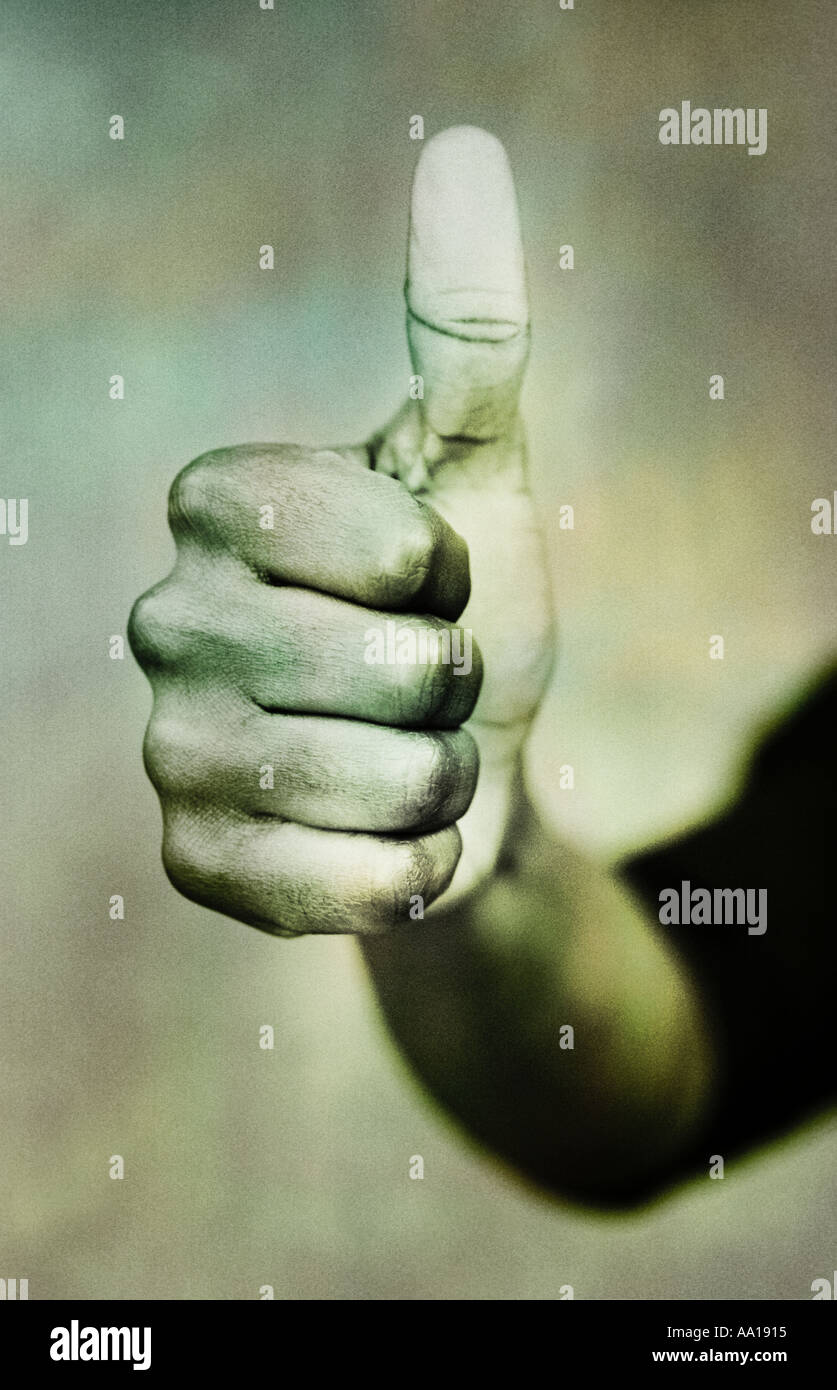 Thumbs up hand gesture Stock Photo - Alamy