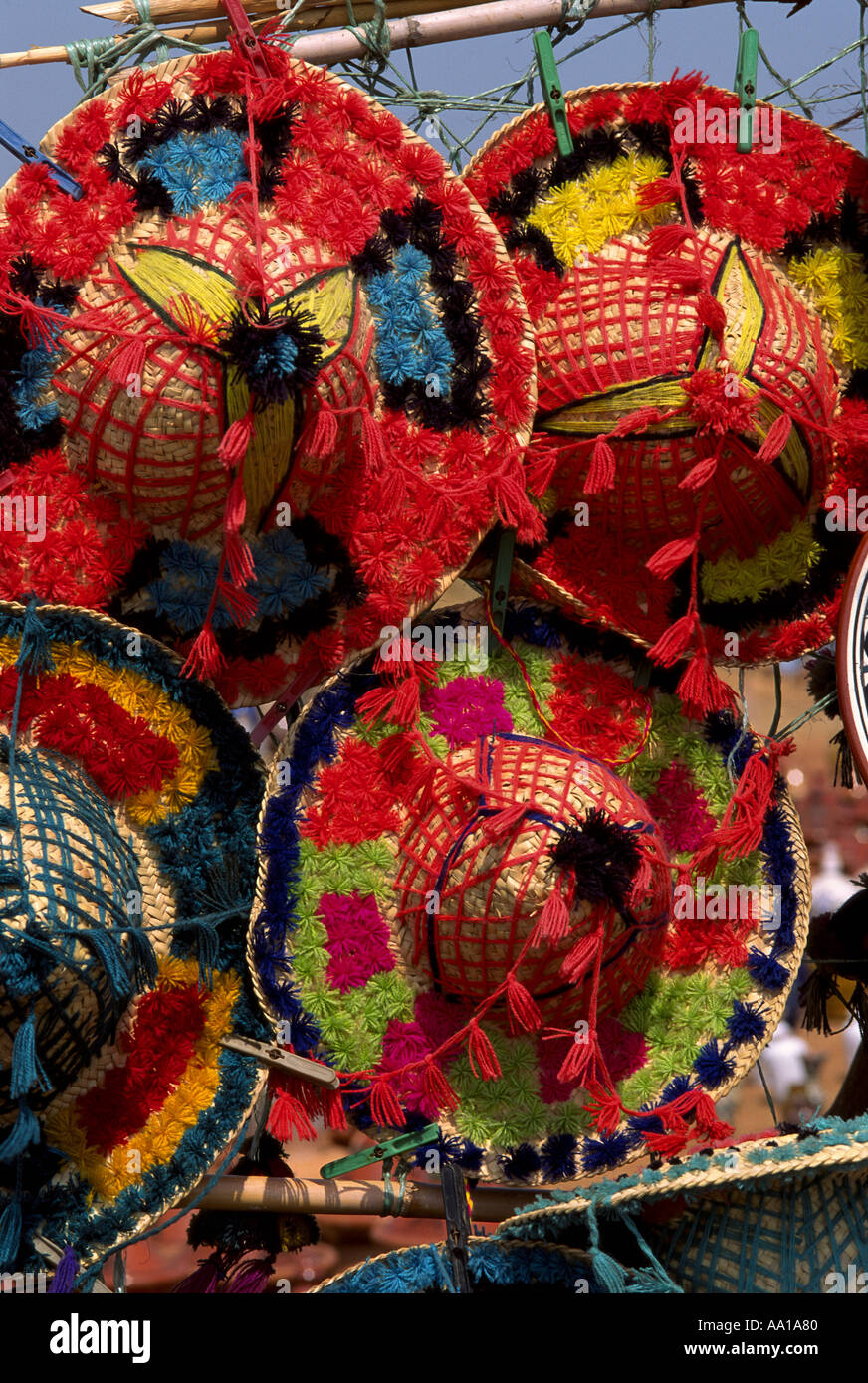 Morocco North Typical Hats Stock Photo - Alamy