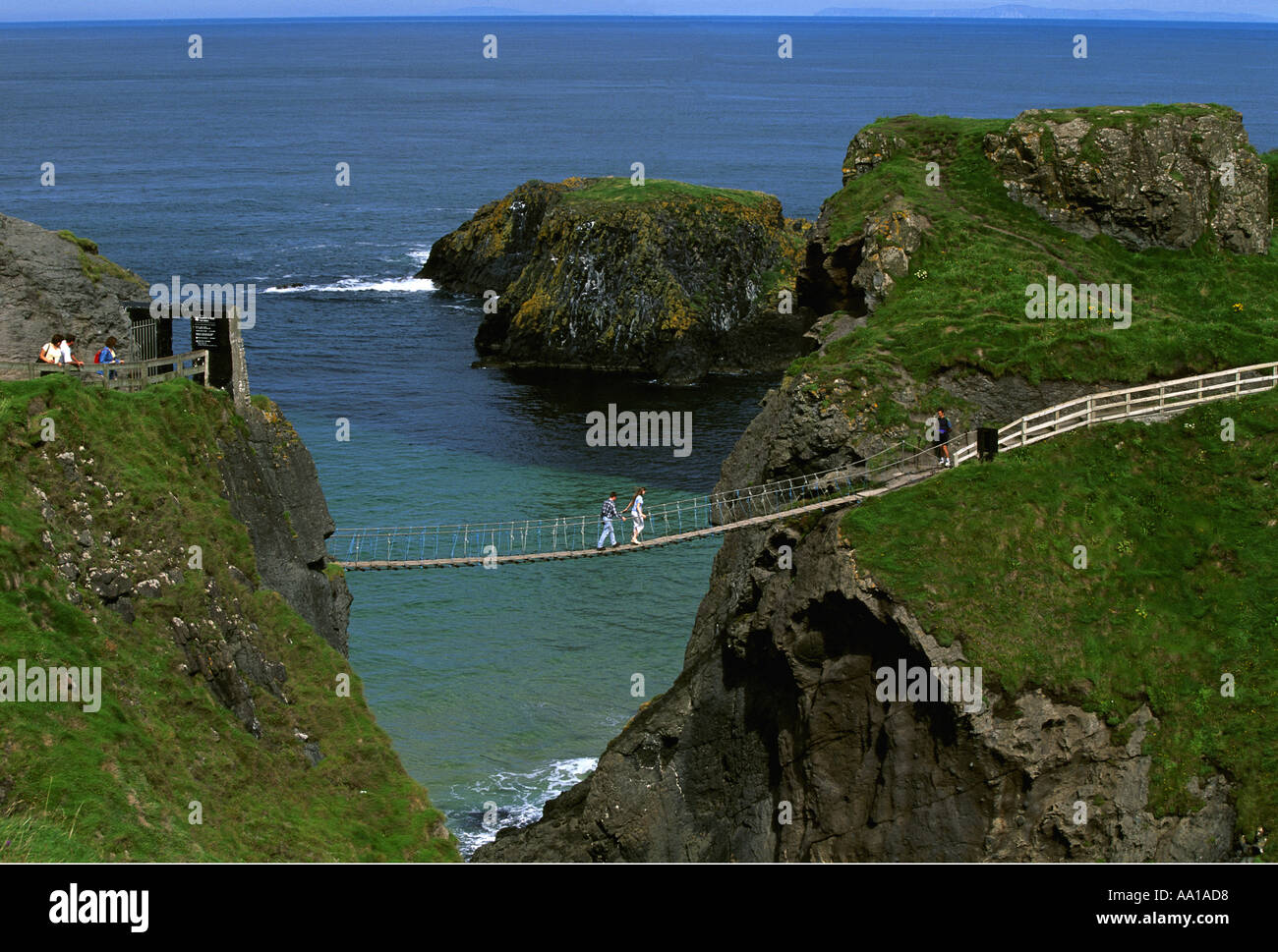 Ireland Causeway Coast Carrick a Rede Rope Bridge Stock Photo - Alamy