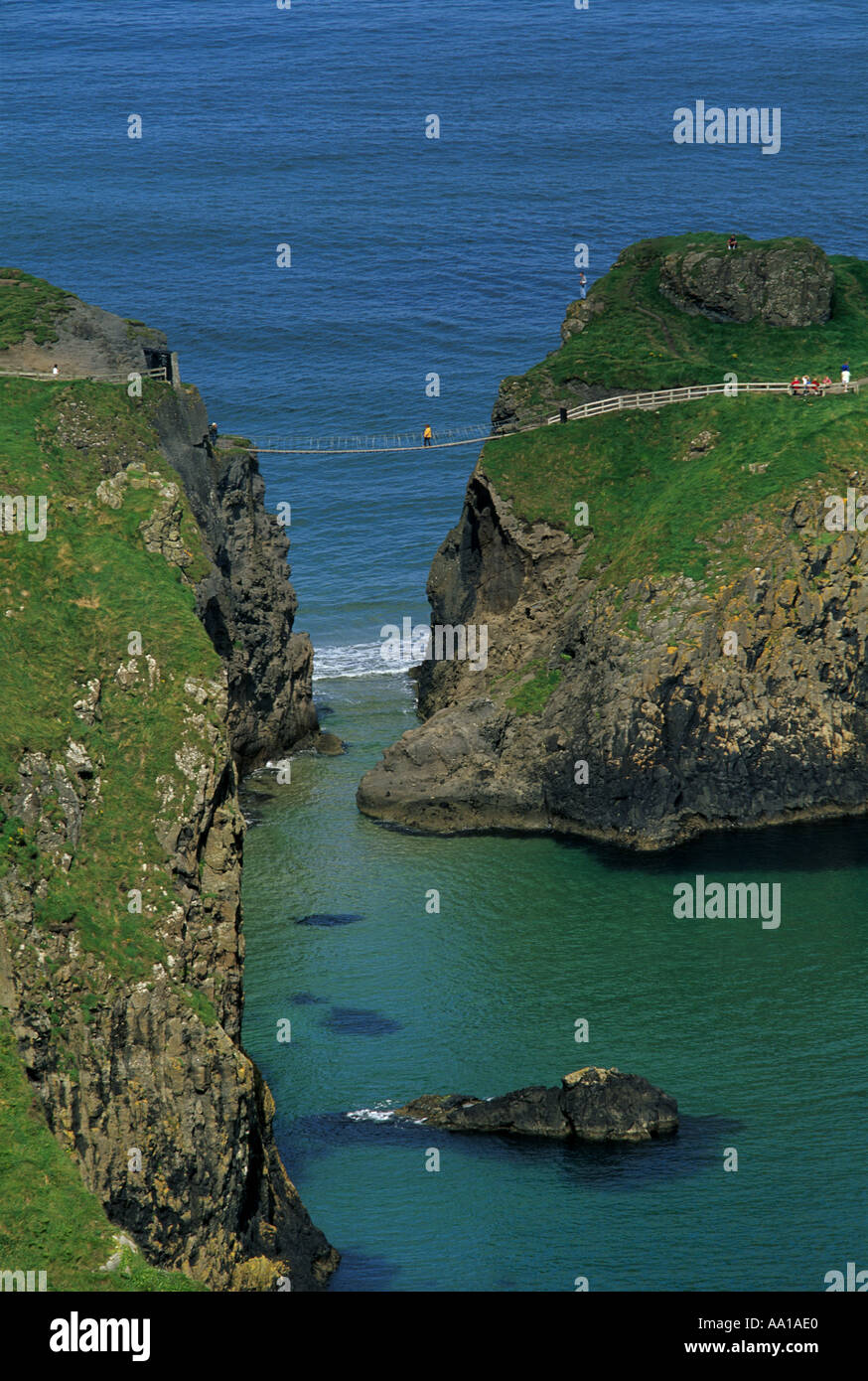 Ireland Causeway Coast Carrick a Rede Rope Bridge Stock Photo - Alamy