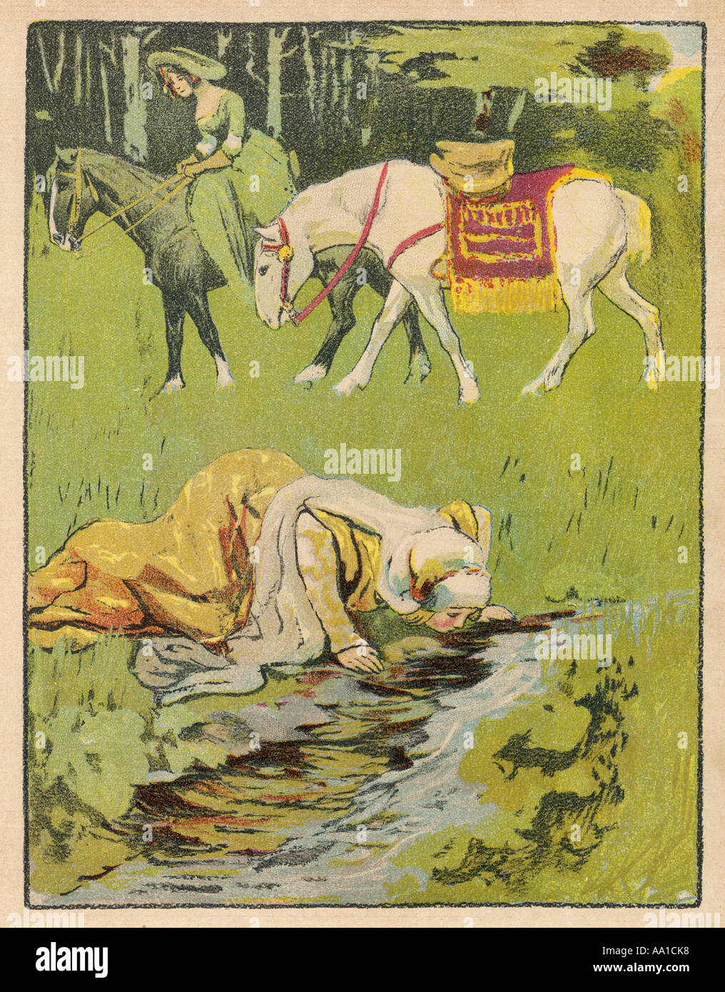 Drinking From Stream Stock Photo - Alamy