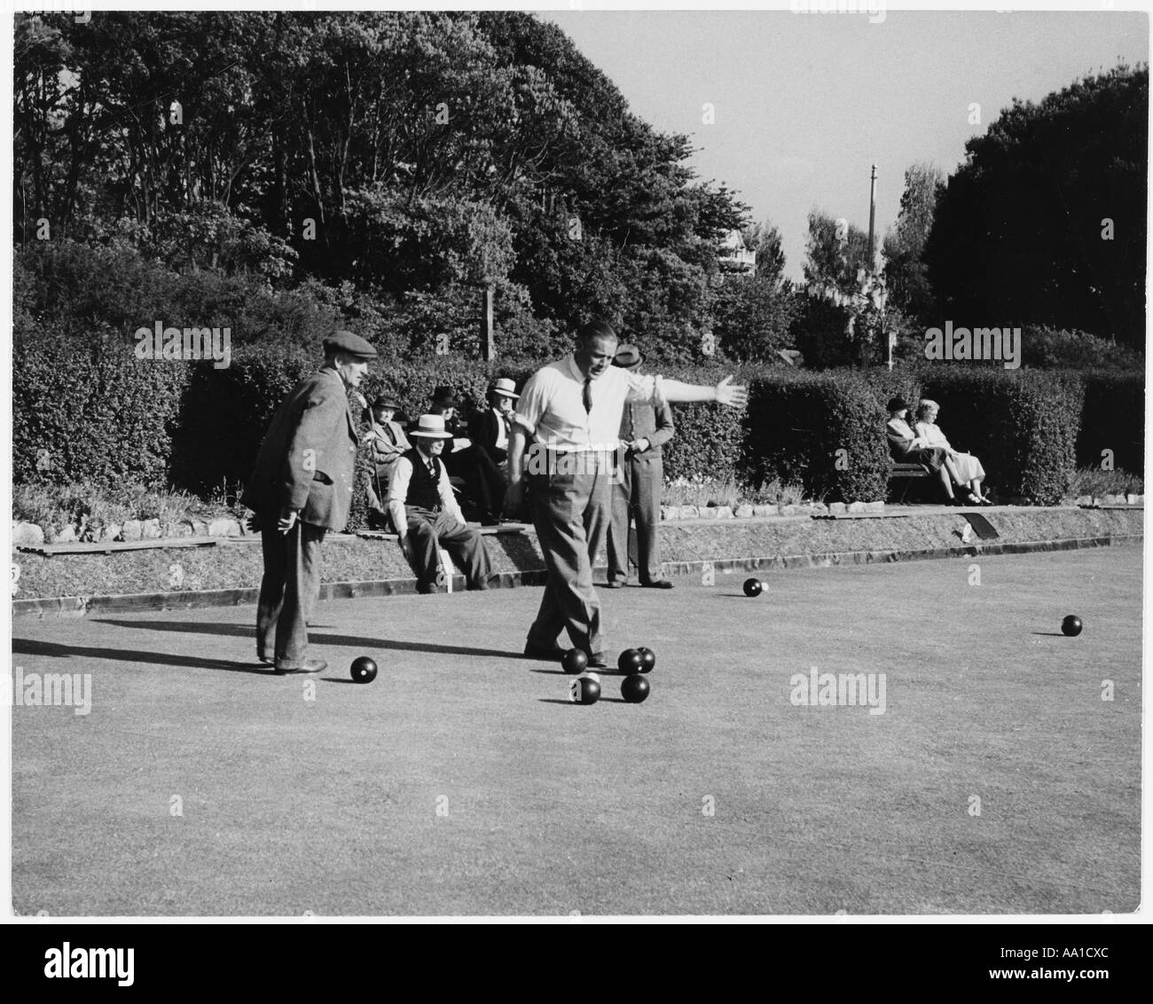 Men Playing Bowls Stock Photo - Alamy