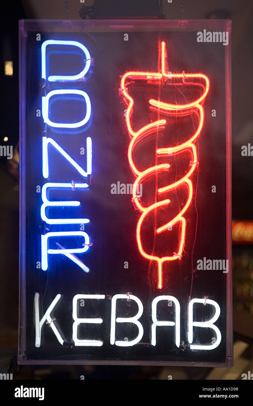 Kebab shop sign Stock Photo - Alamy